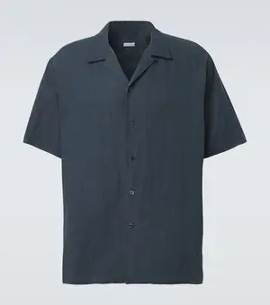 A.PRESSE Vintage Silk And Linen Shirt - Blue