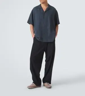 A.PRESSE Vintage Silk And Linen Shirt - Blue