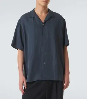 A.PRESSE Vintage Silk And Linen Shirt - Blue