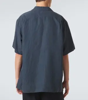A.PRESSE Vintage Silk And Linen Shirt - Blue