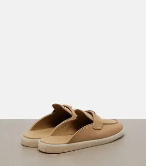 Prada Suede Almond Toe Mules