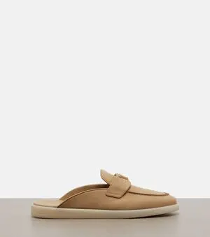 Prada Suede Almond Toe Mules