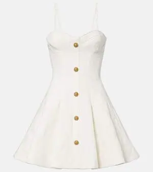 Balmain Denim Minidress - White