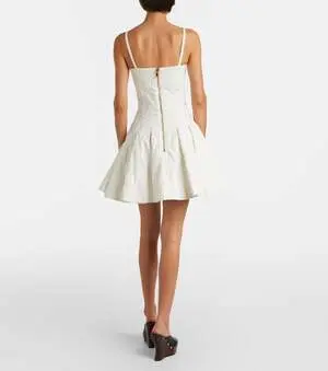 Balmain Denim Minidress - White