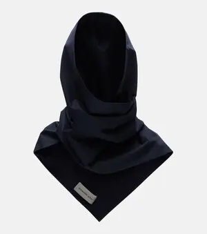 Nour Hammour Cotton-blend Canvas Hood - Blue