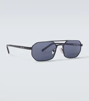 Prada Engraved Rectangular Sunglasses