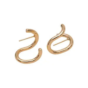 IN CAUDA VENENUM Aura U-shaped Earrings In Recycled -plated Brass