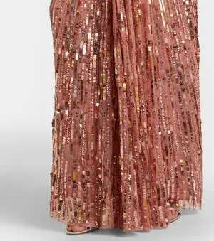 Jenny Packham Embellished Gown - Pink