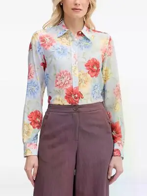 Gant Floral Print Long-sleeve Shirt - Blue