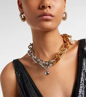 Rabanne Punk Xl Link Embellished Earrings
