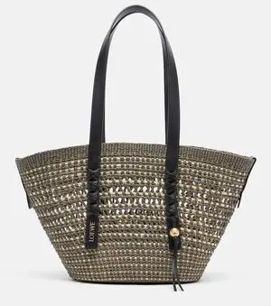 Loewe Loewe Paula's Ibiza Braid Medium Basket Bag Green