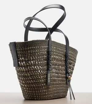 Loewe Braid Medium Basket Bag - Green