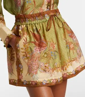 Zimmermann Indra Printed Silk Shorts - Multicoloured
