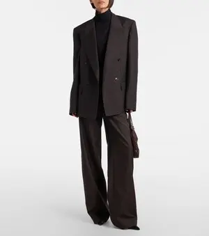 Gucci Pinstripe Wool And Mohair Double-breasted Blazer
