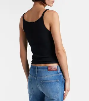 Gucci Horsebit Crêpe Jersey Tank Top - Black