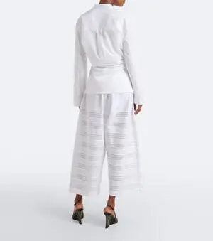 Alaïa Cotton Poplin Wide-leg Culottes