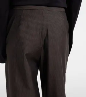Gucci Pinstriped Wool And Mohair Wide-leg Pants