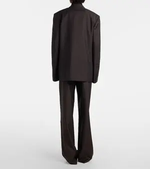 Gucci Pinstriped Wool And Mohair Wide-leg Pants