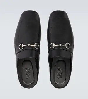 Gucci Horsebit Leather Mules
