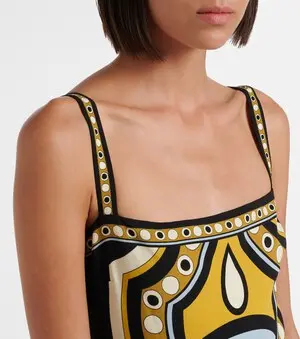 La DoubleJ Buy Me A Martini" Printed Satin Midi Dress - Black
