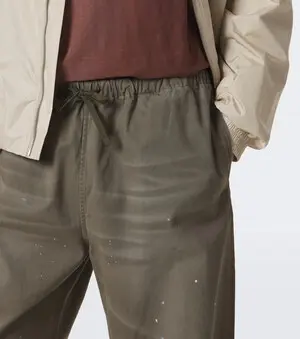 Acne Studios Cotton Twill Wide-leg Pants - Green