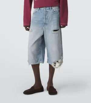 Acne Studios Distressed Denim Bermuda Shorts