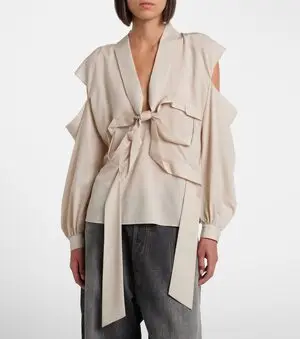 Acne Studios Bow-detail Cutout Blouse