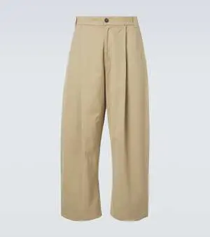 Studio Nicholson Sorte Cotton Wide-leg Pants - Beige
