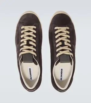JIL SANDER Suede Lace-up Sneakers - Grey