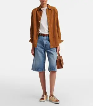 GOLDEN GOOSE Super-star Raffia And Leather Mules