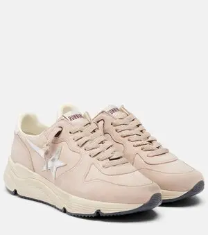 GOLDEN GOOSE Running Sole Leather Sneakers - Pink