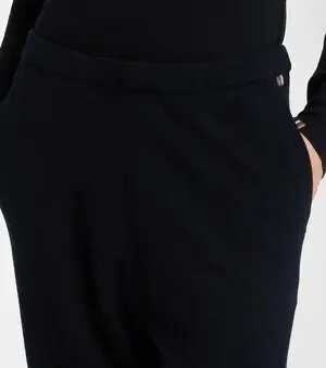 Extreme Cashmere N°320 Rush Cashmere-blend Wide-leg Pants - Black