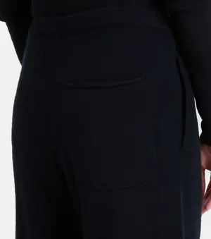 Extreme Cashmere N°320 Rush Cashmere-blend Wide-leg Pants - Black