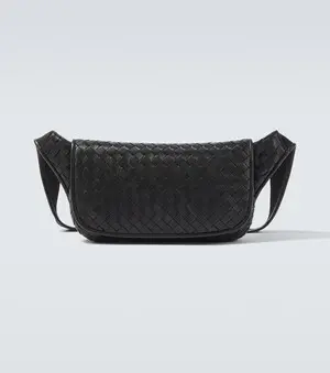 Bottega Veneta Intrecciato Leather Belt Bag - Black