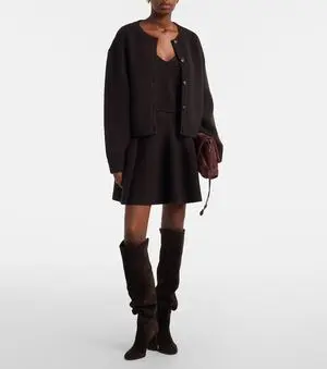LISA YANG Cashmere Crop Top - Brown