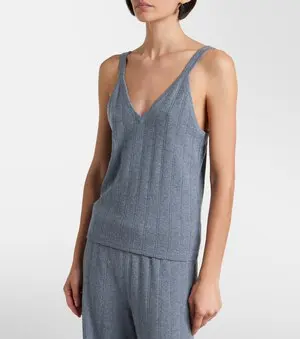LISA YANG Suni Cotton And Cashmere Tank Top - Grey