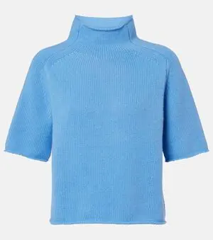 LISA YANG Fride Cashmere Turtleneck Sweater - Blue