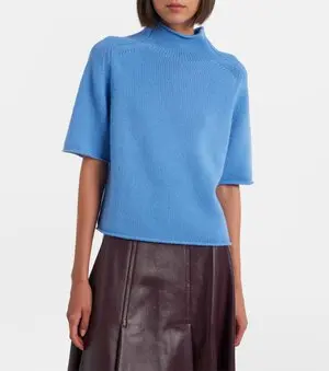 LISA YANG Fride Cashmere Turtleneck Sweater - Blue