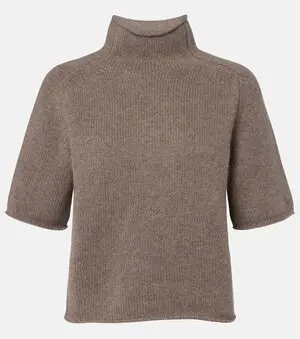 LISA YANG Fride Cashmere Turtleneck Sweater - Grey