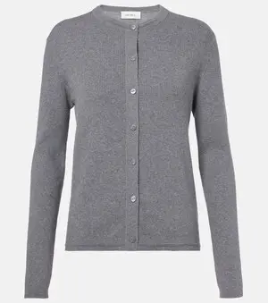 LISA YANG Abeena Ribbed-knit Cardigan - Grey