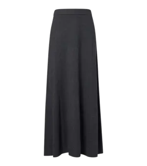 LISA YANG Adrienne Cotton And Cashmere Midi Skirt - Grey