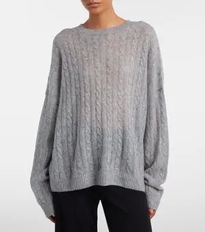 LISA YANG Amabel Cashmere And Silk Blend Sweater - Grey