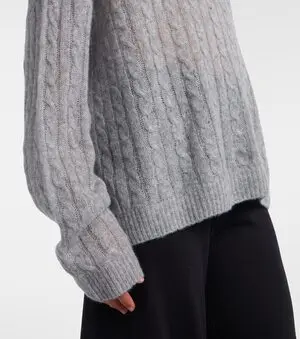 LISA YANG Amabel Cashmere And Silk Blend Sweater - Grey