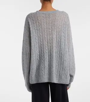 LISA YANG Amabel Cashmere And Silk Blend Sweater - Grey