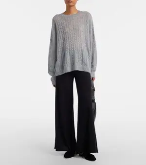 LISA YANG Amabel Cashmere And Silk Blend Sweater - Grey