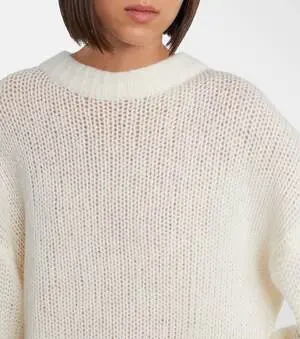 LISA YANG Runi Open-knit Cashmere And Silk Sweater - White