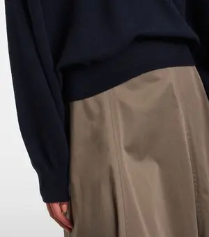 LISA YANG Katriel Cashmere Polo Sweater - Blue