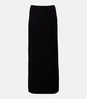 LISA YANG Cotton And Cashmere Maxi Skirt - Black