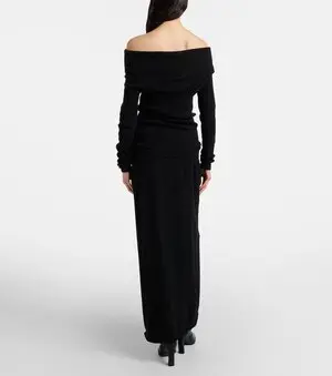 LISA YANG Cotton And Cashmere Maxi Skirt - Black