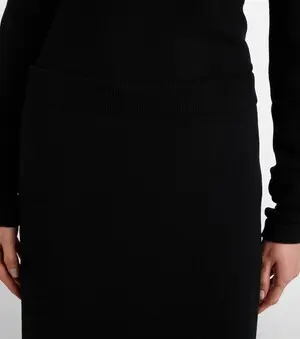 LISA YANG Cotton And Cashmere Maxi Skirt - Black
